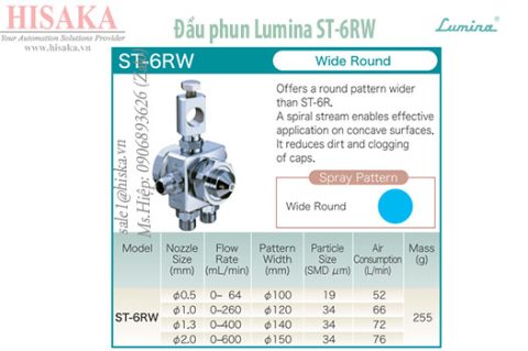 Đầu phun Lumina ST-6RW Fuso seiki - Súng Phun Lumina ST-6RW