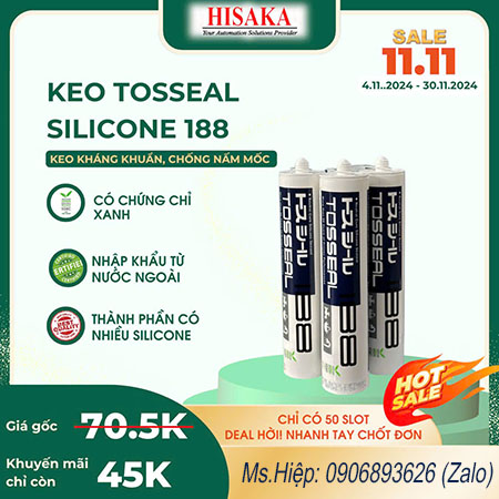 Keo silicone Tosseal 188 - Momentive - Đại lý silicone Tosseal 188