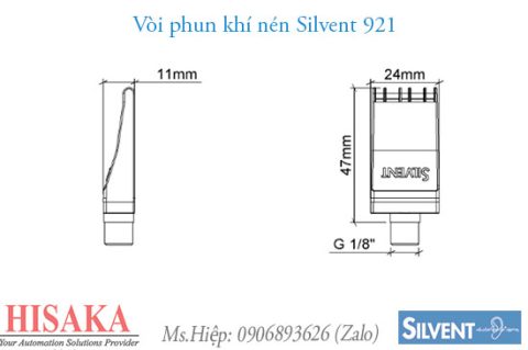 Vòi phun khí nén Silvent 921 - Đầu phun Silvent 971
