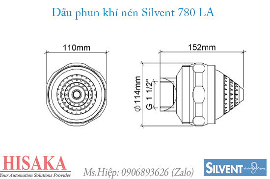 Đầu phun khí nén Silvent 780 LA - Béc Silvent 780LA- Silvent 780 L