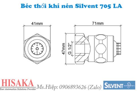 Béc thổi khí nén Silvent 705 LA -Silvent 705LA - Đại lý béc Silvent