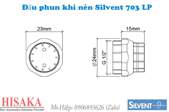 Đầu phun khí nén Silvent 703 LP - Béc thổi khí nén Silvent 703LP
