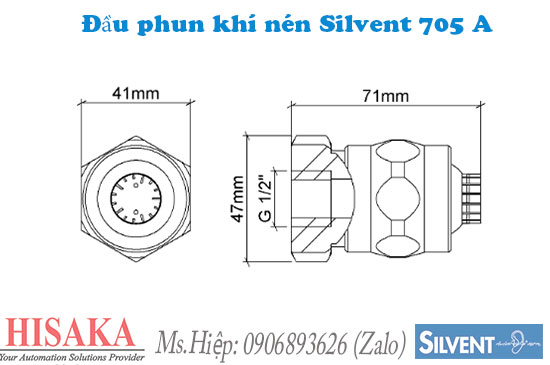 Đầu phun khí Silvent 705 A - Béc phun Silvent 705A