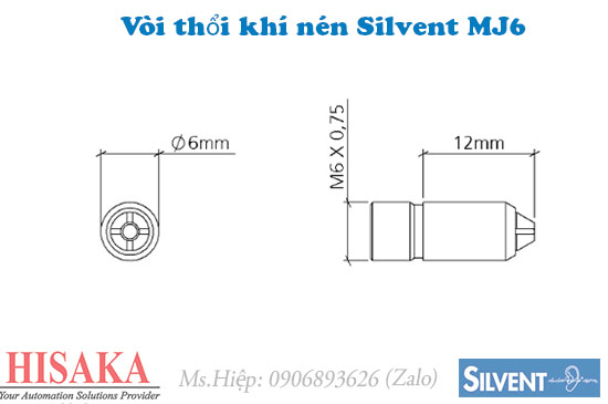 Vòi thổi khí nén Silvent MJ6 - Béc phun Silvent MJ60