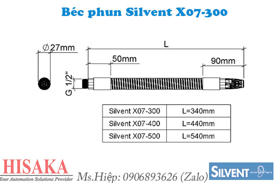 Béc phun Silvent X07-300 - Đại lý béc phun Silvent