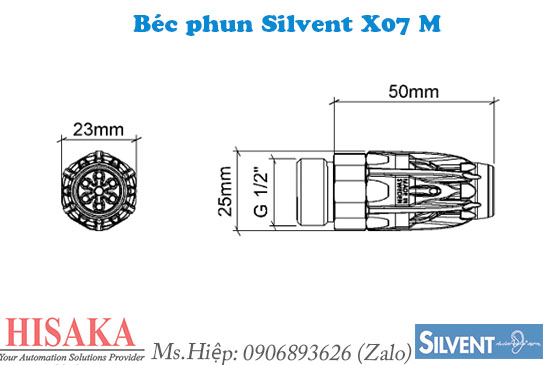 Béc phun Silvent X07 M - Silvent X07M - Đại lý béc Silvent