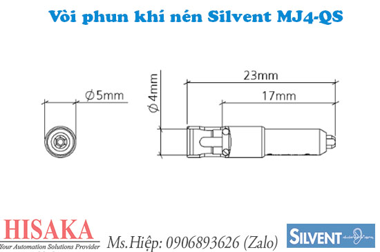Vòi phun khí nén Silvent MJ4-QS - Air Nozzle Silvent MJ4-QS